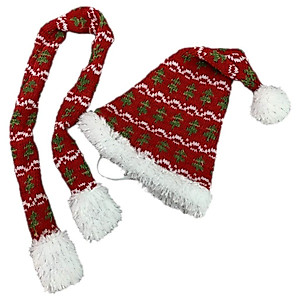 BYO-BFF Stuffed Animals Plush Toy Outfit (Headwear) – Festive Knit Hat & Scarf Combo 16”