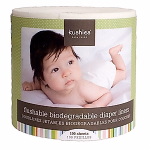 100 Sheets, Flushable & Fully Biodegradable Diaper Liners