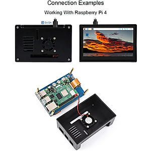 3.5" DPI Touch LCD 640x480, DPI666 262K Colors 60Hz Refresh Rate IPS Display Capacitive Screen, Toughened Glass Cover,for Raspberry Pi 4B/3B+/3A+/Pi Zero/Pi Zero 2W/Compute Module 4