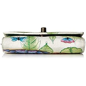 Anna by Anuschka Hand Painted Women’s Genuine Leather - Vintage Wristlet Clutch - Vintage Botanical