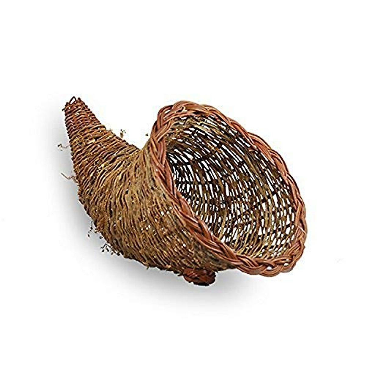 The Lucky Clover Trading 7005M Harvest Vine Fern Cornucopia, Medium Basket, Brown