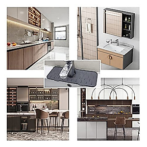 2 Pack Silicone Faucet Handle Drip Catcher Tray, Kitchen Guard Silicone, Kitchen Guard for Faucet, Sink Splash Guard for Kitchen Bathroom, Silicone Sink Faucet Splash Guard