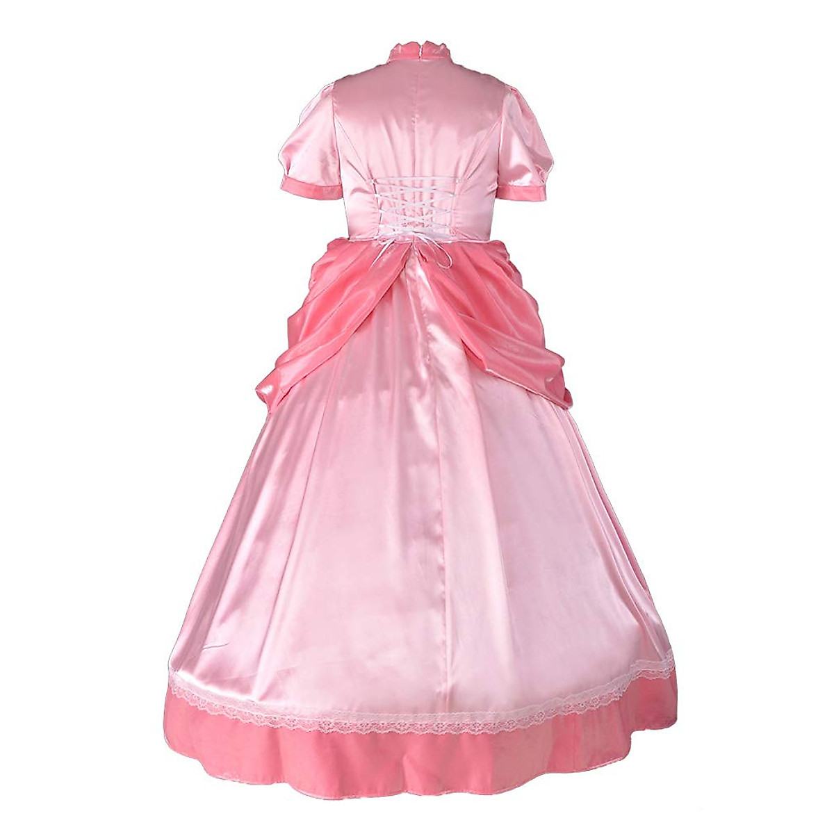 miccostumes Women's Costume Princess Cosplay Dress Deluxe Full Set with Crown Petticoat Earrings and Gloves(1X/2X, Pink)