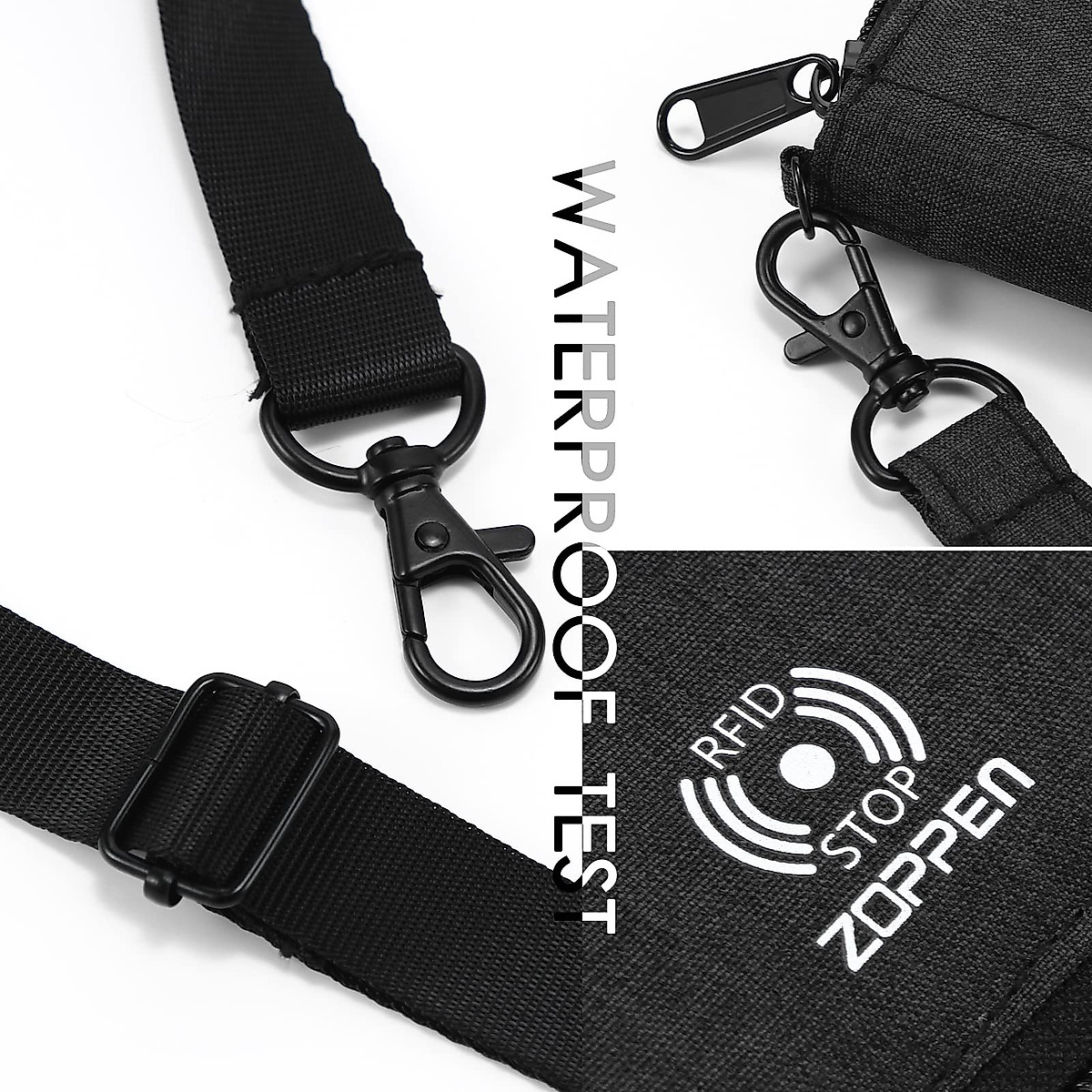 ZOPPEN Passport Holder Family Travel Wallet Passport Holder Women/Men, Rfid Passport Wallet Travel Document Organizer, Passport and doument Holder for Travel, Black