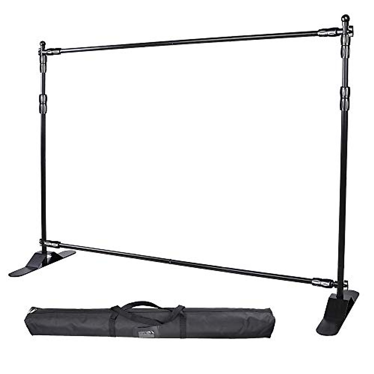 WinSpin 8' Banner Stand Step and Repeat Display Backdrop Banner Stand Adjustable Telescopic for Parties Trade Show Wall Exhibitor Photo Booth Background with Carrying Bag