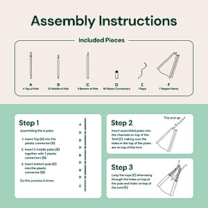 Kids Teepee Tent for Kids - with Light String | Kids Play Tent | Toddler Teepee Shelter for Girls & Boys