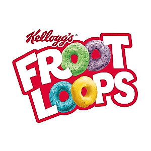 2024 Kellogg's Cereal Straws Froot Loops Edible Breakfast Straw Alternatives for Milk, 90's Childhood Nostalgic Treat for Drinking and Eating, Cereals for Kids, Pack of 2, 36 Straws