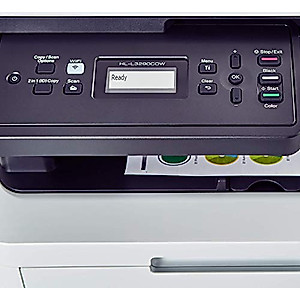 Brother HL-L3290CDW Wireless Compact Digital Color Laser All-in-One Printer, Duplex Printing, Print Scan Copy - 600 x 2400 dpi, 25ppm, 250-sheet, Works with Alexa - Bundle with JAWFOAL Printer Cable.