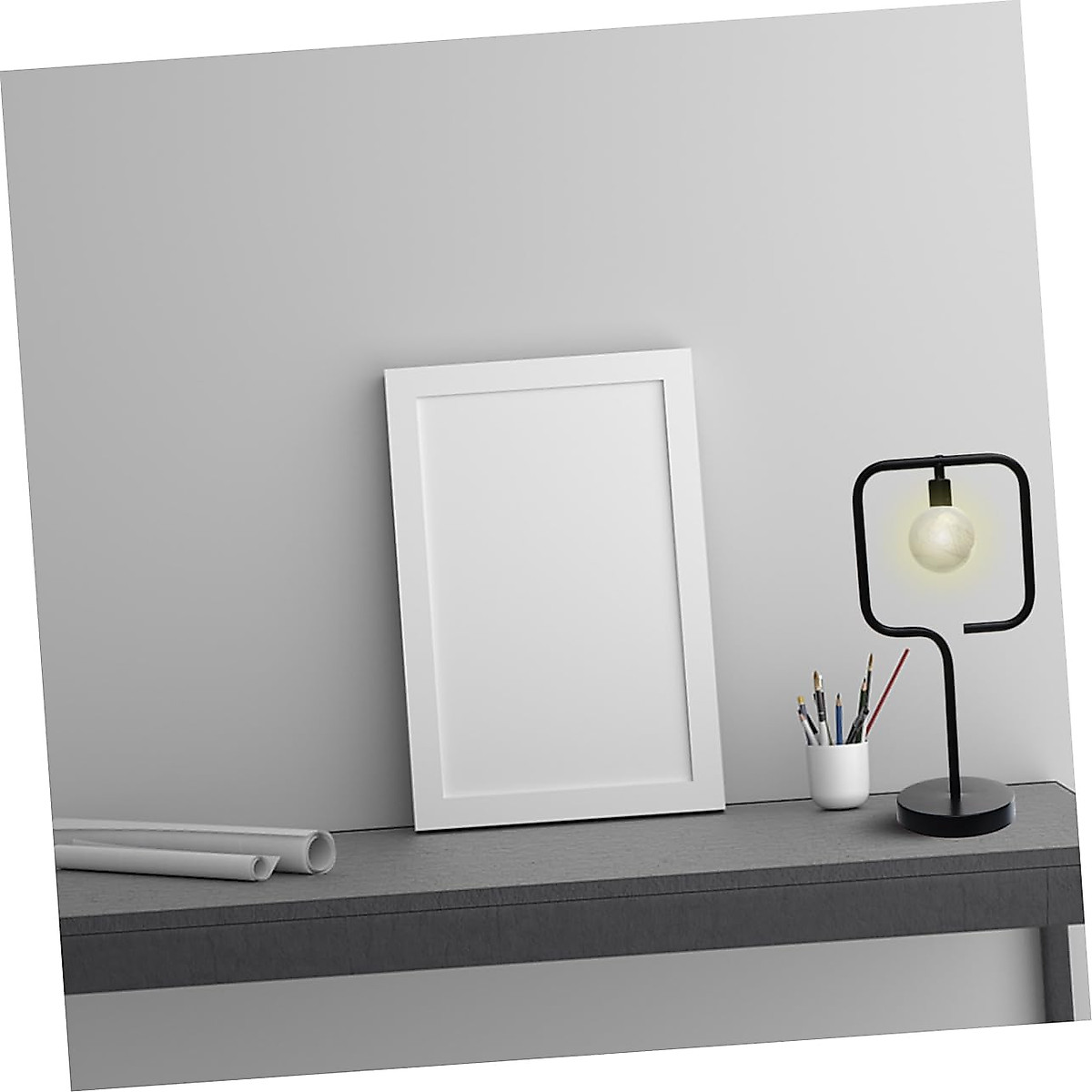 DOITOOL Sturdy Iron Base Led Desk Lamp Battery-Powered Table Lamp for Bedroom Study Decorative