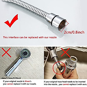 Kitchen Sink Pull Down Faucet Head Replacement 2-Functions Pull Out Sprayer Head Chrome, (Plating)
