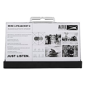 Altec Lansing Mini LifeJacket 2 - IP67 Waterproof Floating Bluetooth Speaker For Pool And Travel, Shockproof and Snowproof Portable Speaker for Outdoor, 30ft Range and 10 Hour Playtime