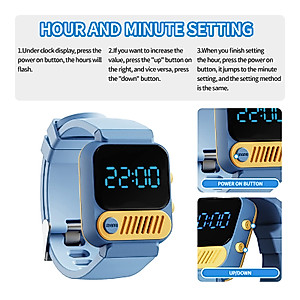 Potty Training Timer Watch for Boys and Girls,Kids Training Toilet Timer Watch,Waterproof,Rechargeable,Music Tones,Automatic Timers Plays Music,Alarm,Baby and Toddler Potty Train Toilet Time Aid,Blue