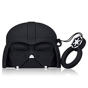 Mulafnxal for Airpod Pro 2019/Pro 2 Gen 2022 Case, Cute Cartoon Silicone Air pods Pro Cover, 3D Funny Unique Fun Cool Keychain Kits Soft Skin Cases Kids Boys Teens Men for Airpods Pro (New Black Man)