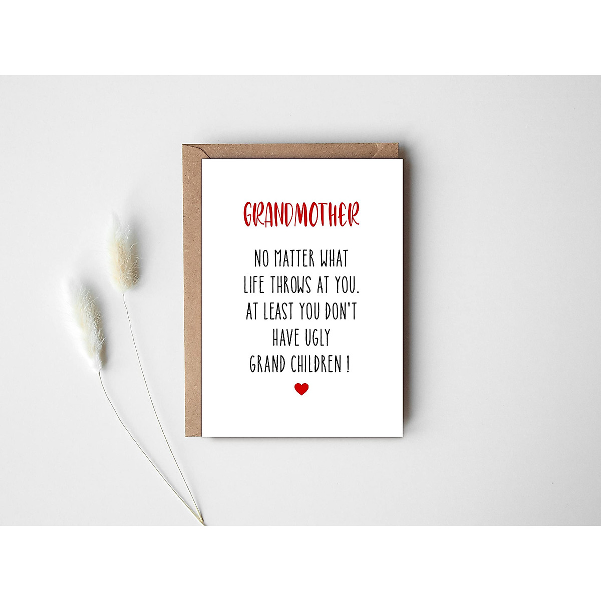 Decolove Grandmother Card - No Matter What Life Throws At You - Cheeky Birthday Card For Grandmother - Funny Greeting Card For Grandmother