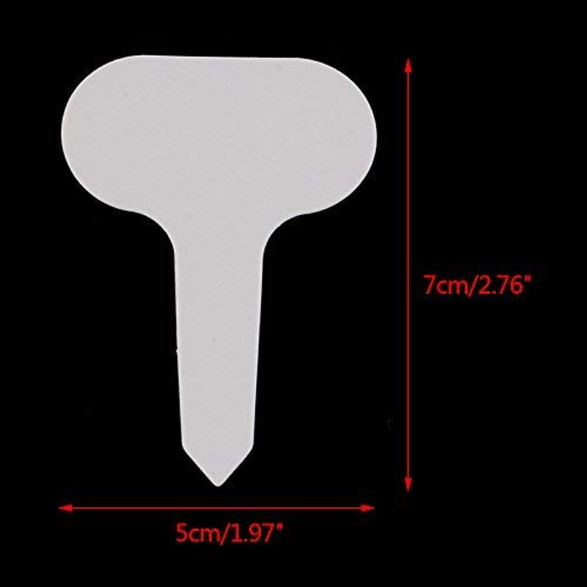 KINGLAKE 100 Pcs White Plastic Plant Labels Waterproof T-Type Plant Tag Nursery Flower Garden Labels