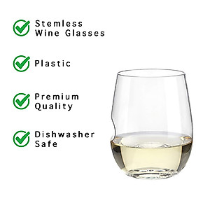 govino Go Anywhere Wine Glasses | Dishwasher Safe, Flexible, Shatterproof, and Recyclable | 12 oz. Each | Set of 2.