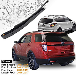 AUTOBOO Replacement For Ford Explorer 2011-2018, Escape 2013-2018,Lincoln MKX Rear Windshield Wiper Blade Arm Set-Factory OE Style
