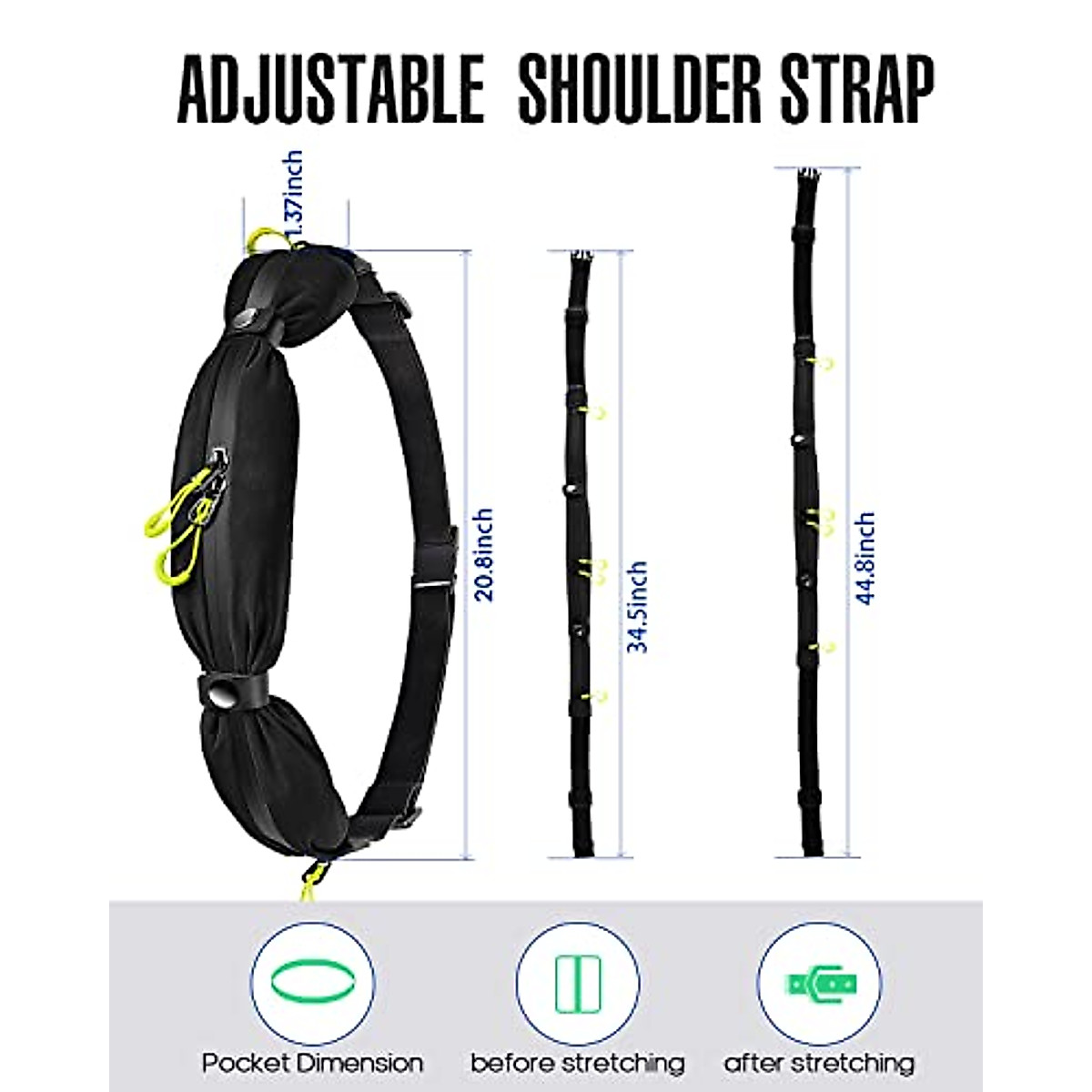 WATERFLY Sling Belt Crossbody Bag: Anti theft Over Shoulder Mini Small Slim Cross Chest Side Strap Purse for Man Woman