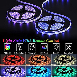 ROLiGHTiC RV Awning Lights, Camper Awning Lights for RV Motorhome Travel Trailer Canopy, RV Exterior Outdoor Lights, RGB, DC 12v (16.4FT / 5M)