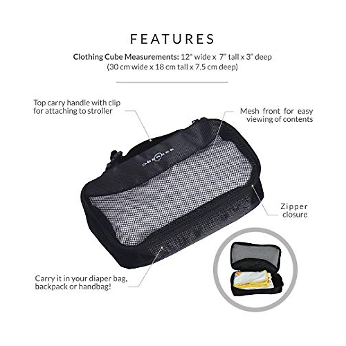 Obersee Oslo Diaper Bag Backpack with Detachable Cooler, Silver Grey