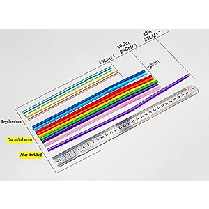 400 Count 10.2 Inch Colorful Flexible Plastic Drinking Straws,Bendable Long Thick Disposable Artical Straws,for Party,for Use with Any Jumbo Cup or Water Bottle,BAP Free,Diameter 0.24 inch