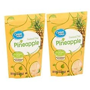 Great Value Sweetened Dried Pineapple, 6 Oz (Pack of 2)