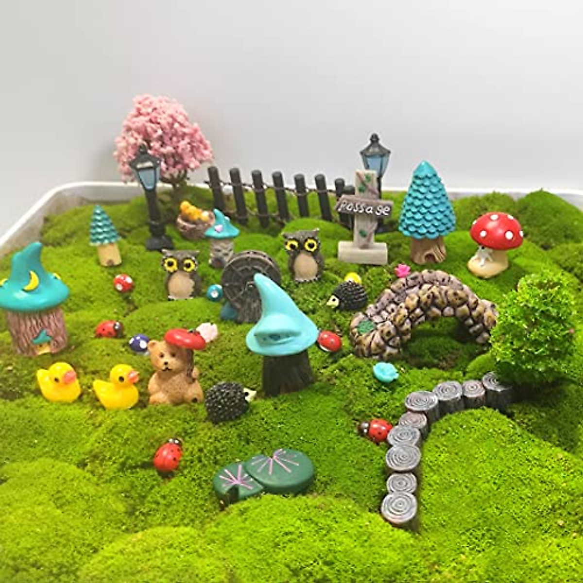 BEZALEL Miniature Fairy Garden Supplies Kit – Mini Fairy Garden Miniatures Decor for Garden Micro Landscape Yard Bonsai, Terrariums, Plant Pots – Miniature Fairy Garden Accessories for Adults…