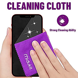 Midukit Cleaner Kit for Airpod, Cleaning Kit compatible with Airpods, Earbud Cleaning Putty, fits Earbud Phone Ear Wax Dirt, Cleaner Putty with Microfiber Cleaning Cloth & Brushes, Earbud Cleaning Kit