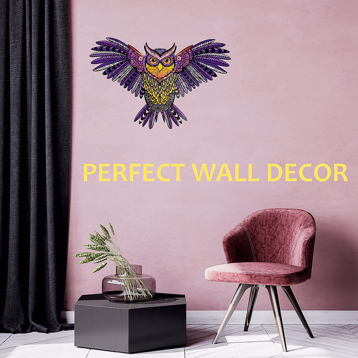 Large OWL Wooden Jigsaw Puzzle for Adults Animal Jigsaw Puzzle Best Gift for Her Him Birthday Christmas 5th Anniversary Family Game Educational Toy Owl Wood Wall Decor