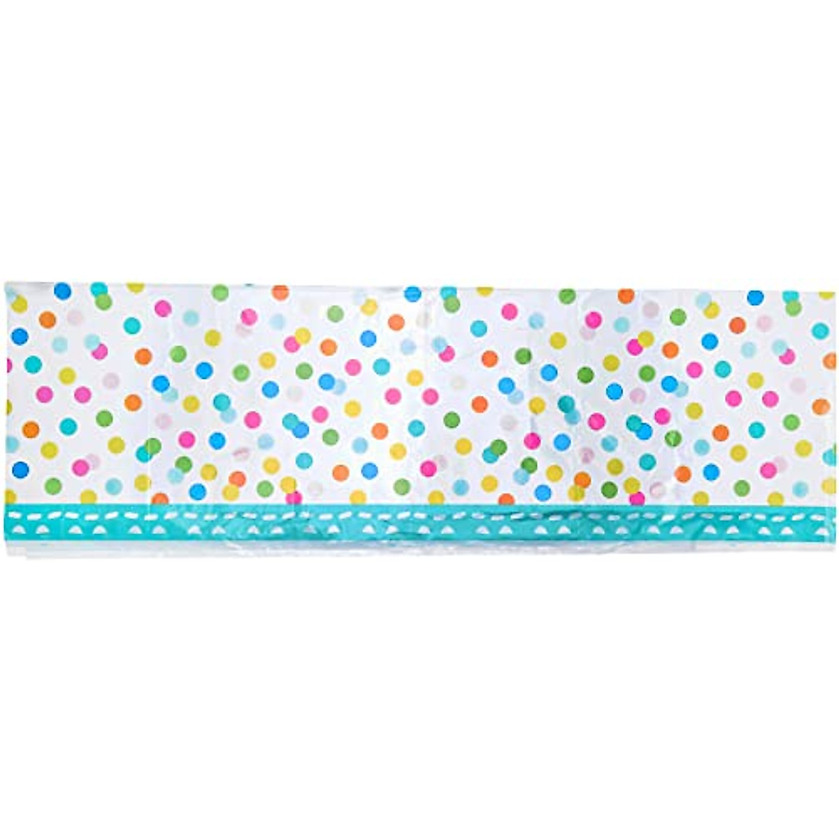 Unique Confetti Cake Rectangular Plastic Table Cover, 54" x 84", Multicolor 1 Pc