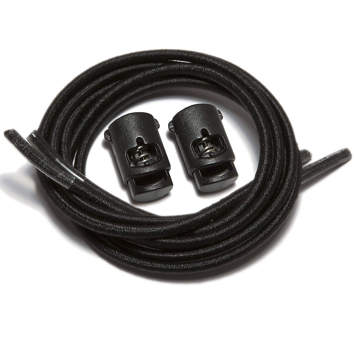 IBUNGEE LACES (Elastic No Tie Shoelaces (Black, 26-Inch)