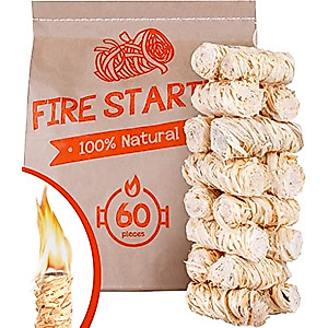 Zorestar Fire Starters XXL 120+ pc - Eco firelighters for Indoor and Outdoor Use and Fire Starter 60+ pc XXL Size - Сharcoal fire Starters