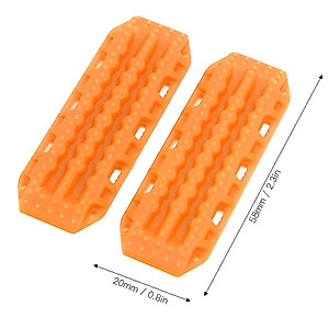 Dilwe 2pcs RC Sand Ladder, RC Plastic Recovery Ramps Board Compatible with 1/24 1/18 RC Car(Orange)