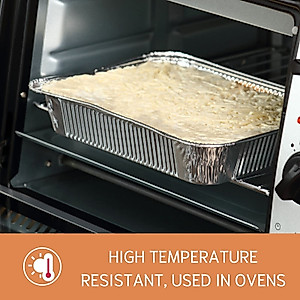 Findful Square Aluminum Baking Pans with Clear Plastic Lids (35-Pack, 8x8”) - Disposable Takeout Pans - Foil Food Containers for Cooking, Heating, Storing, Prepping Food - Eco-Friendly & Recyclable