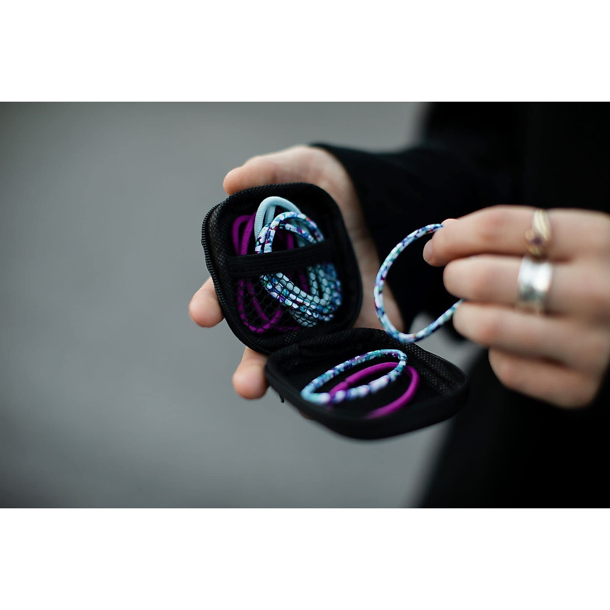 Bulk 24 Pack of Square Hard Foam Earbud Storage Cases