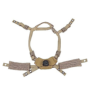 BROLEO Helmet Chinstrap Dial Hanging System, Easy to Install Exquisite Workmanship Portable Waist Helmet Padding Kit for MICH for Wendy (Mud Spongeand Suspension)