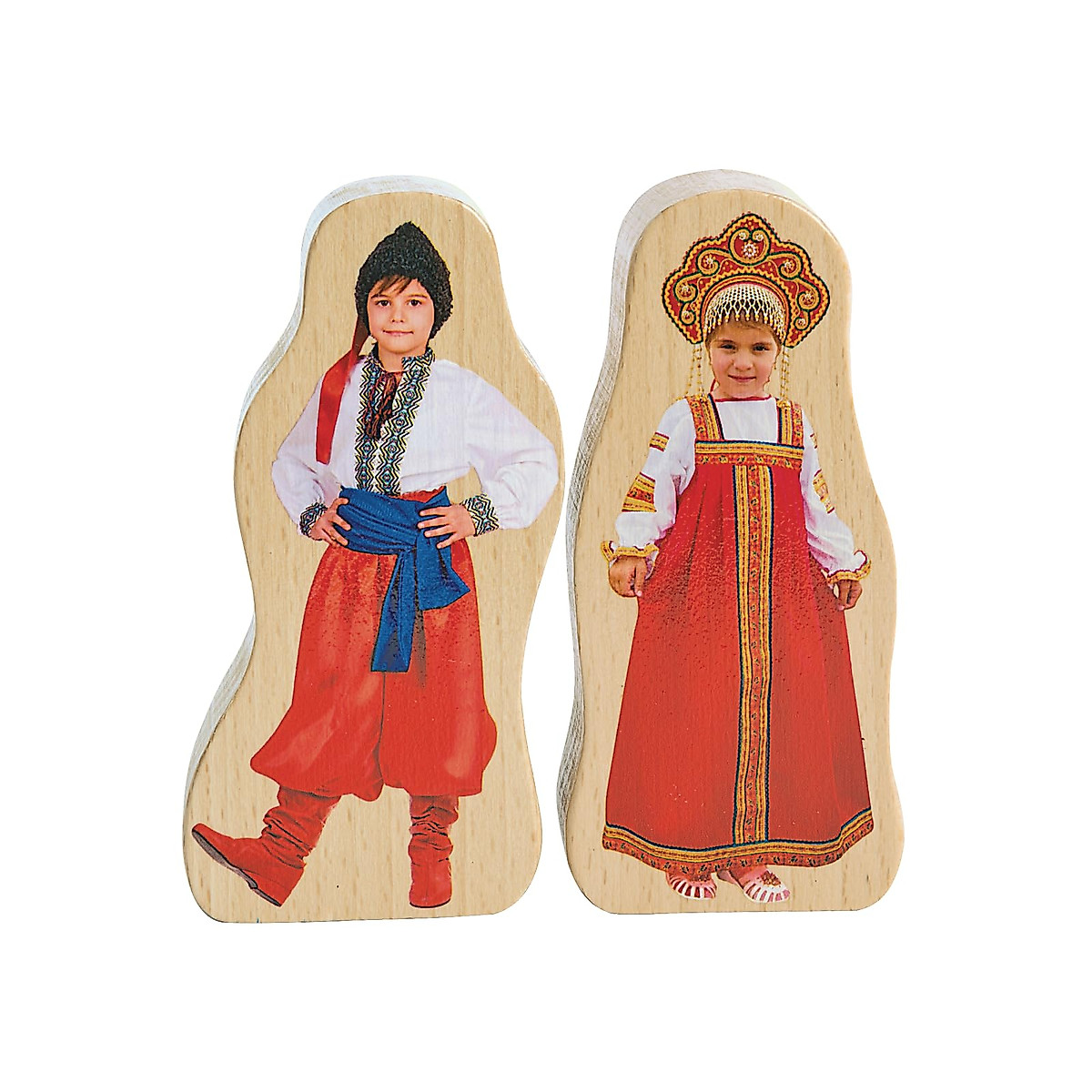 Excellerations Photo-Realistic Multicultural Wooden Block Play Families, Set of 28, Preschool Educational Toys, Social Emotional Learning, Ages 2 Years and Up (Item # OURPEEPS)