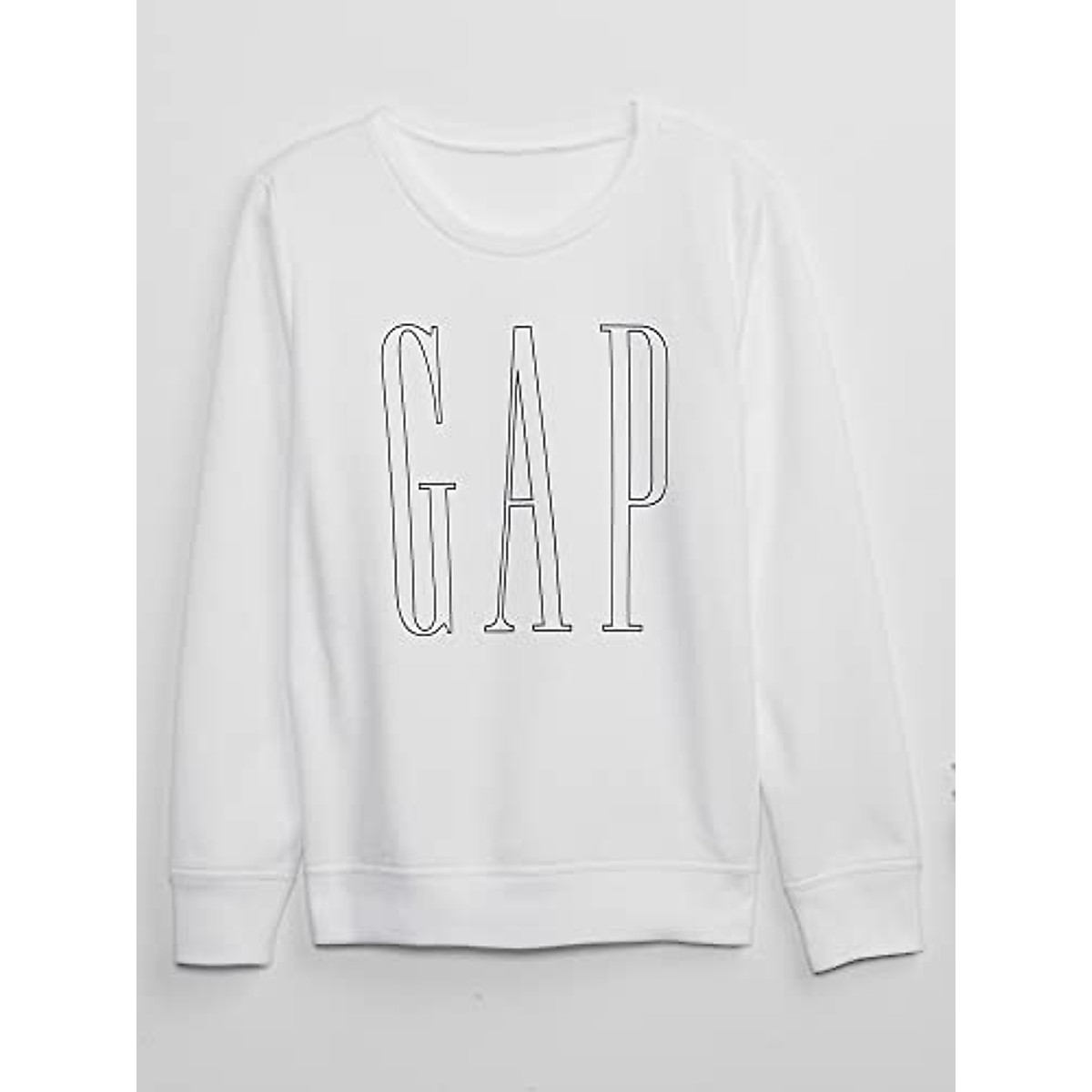 GAP womens Logo Crew Hooded Sweatshirt, White000, Large US