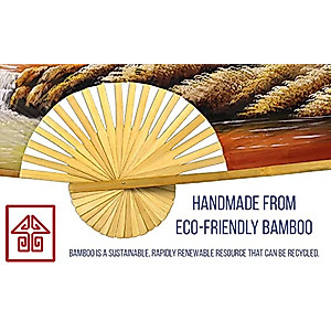 Sunset River Folding Wall Fan Hand-Painted Wall Decor Art (60 inch Wide)