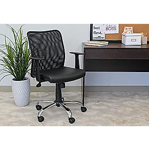 Boss Office Products Budget Task Chair with T-Arms, Black