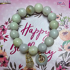 Heavens Tvcz Jade Thai Bracelet for Women Charms Natural Gemstone Beads with Pendant Gems Coin Lucky Calabash Prosperity