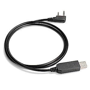 Radioddity PC001 FTDI USB Programming Cable, Plug and Play, Compatible with Windows 7/8/10/11, Most Analog Two Way Radios with 2-Pin K Plug