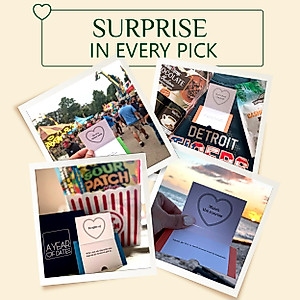 A Year Of Dates: Surprise Edition - Christmas gift. A Date Night Box with Sealed Date Ideas, Perfect Paper Wedding Anniversary present. Couple Date Night Ideas