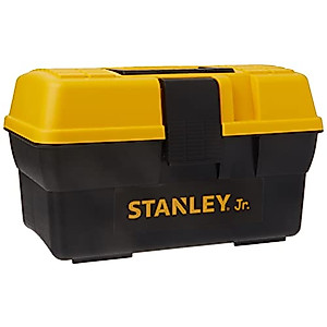 Stanley Jr. - Tool Box and 5 pcs Set of Tools, Tool Set Ages 5+ (TBS001-05-SY), Mixed