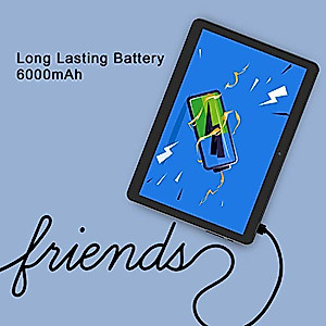 Android Tablet 10 Inch, 5G WiFi Tablet, Quad-Core Processor, 1GB RAM, 16GB ROM,800x1280 Touch Screen Full HD Display, Bluetooth, GPS, OTG – Black