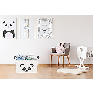 TIBAOLOVER Rectangular Kids Storage Basket Gift Basket Baby Storage Basket Cute Kids Toy Storage Bin Organizer Shelf Book Basket Room Decor(PANDA)
