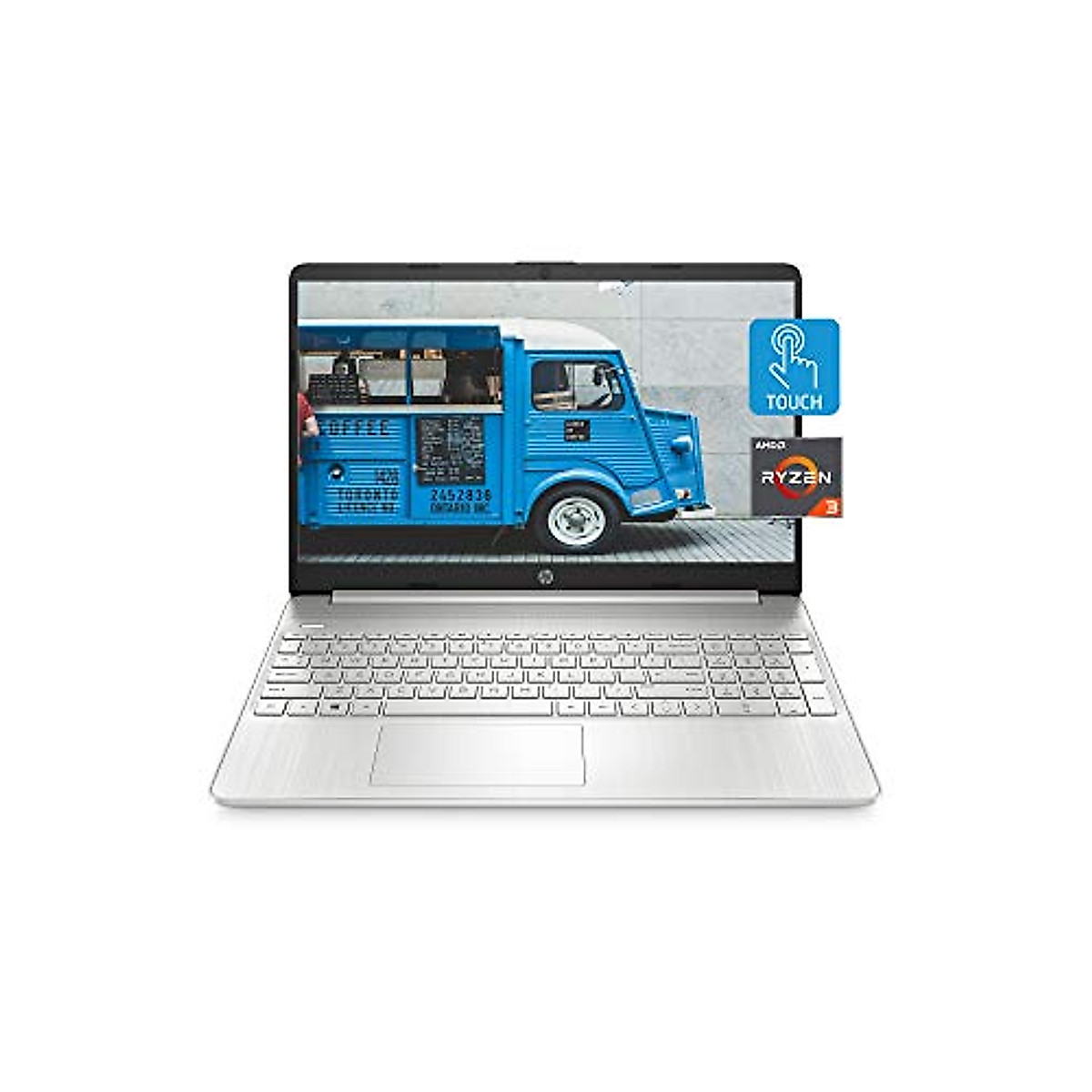 HP 15 Laptop, AMD Ryzen 3 3250U Processor, 8 GB RAM, 256 GB SSD Storage, 15.6-inch HD Micro-edge Display, Windows 10 Home, Long-Lasting Battery, HP Fast Charge, 720p Webcam (15-ef1021nr, 2020)