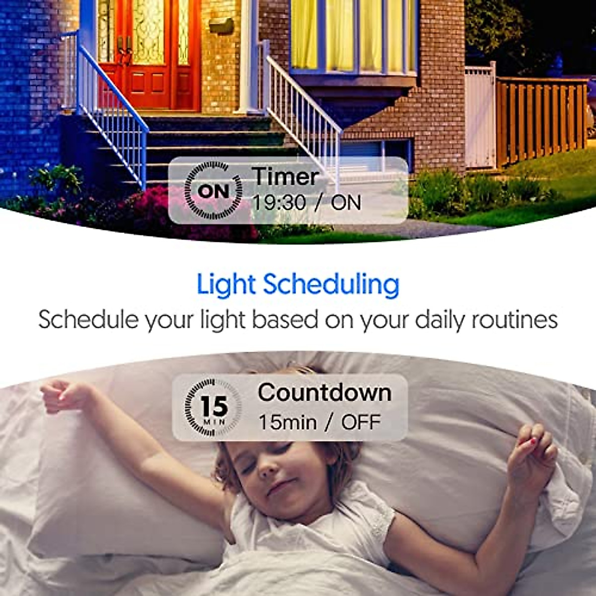 Smart Light Switch WiFi Wall Switches Work with Alexa/Google Home Voice Control, Smart Life App, No Hub Required, Single Pole 1 Way, Standard Plate, Neutral Wire Needed