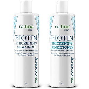 Biotin Shampoo and Conditioner for Hair Growth, Thinning Hair Treatment - NATURAL, Sulfate Free, for Men and Women (THICKENING SHAMPOO AND CONDITIONER)
