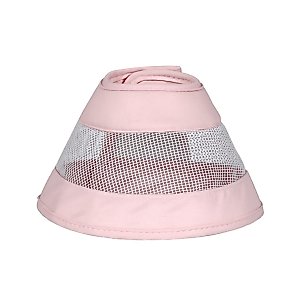 WDPAWS Cat Recovery Protective Cone Collar After Surgery-Soft Adjustable Waterproof Lightweight Elizabethan Collar to Prevent Cats from Touching Stitches, Wounds and Rashes(M Pink)